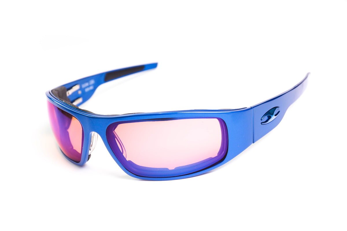 Big Daddy Bagger Blue Motorcycle Sunglasses - Smooth Frame | Icicles ...